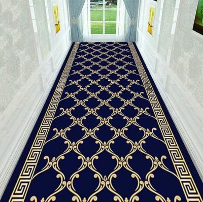 Cina 3D Printed Flowers Commercial Floor Mat Entrance Corridor Stairway Hotel Mat in vendita