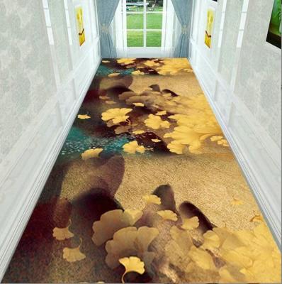Cina 3D Printed Flowers Commercial Floor Mat Entrance Corridor Stairway Hotel Mat in vendita