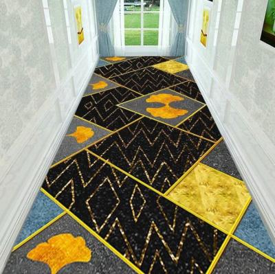 Cina 3D Printed Flowers Commercial Floor Mat Entrance Corridor Stairway Hotel Mat in vendita