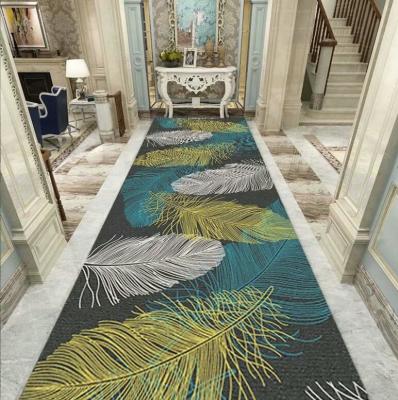 Cina 3D Printed Flowers Commercial Floor Mat Entrance Corridor Stairway Hotel Mat in vendita