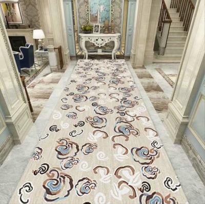 Cina 3D Printed Flowers Commercial Floor Mat Entrance Corridor Stairway Hotel Mat in vendita