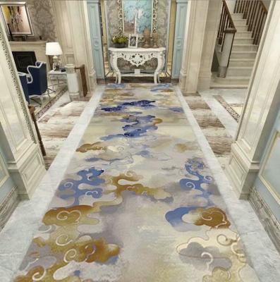 Cina 3D Printed Flowers Commercial Floor Mat Entrance Corridor Stairway Hotel Mat in vendita