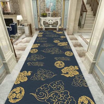 Cina 3D Printed Flowers Commercial Floor Mat Entrance Corridor Stairway Hotel Mat in vendita