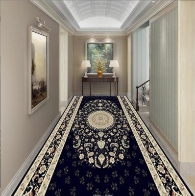 Cina Simple Polyester Fiber Custom Commercial Rugs Entrance Corridor Stairway Hotel Mat in vendita