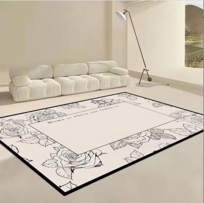 Cina Simple Drawing Style TPR Loop Velvet Living Room Floor Carpet Special Style in vendita