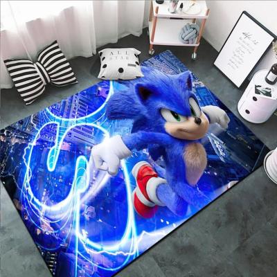 Cina Hedgehog Sonic Crystal Velvet Floor Carpets For Boy Bedroom in vendita
