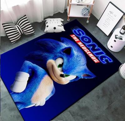 Cina Hedgehog Sonic Crystal Velvet Floor Carpets For Boy Bedroom in vendita