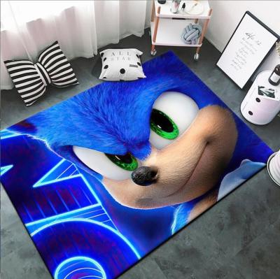 Cina Hedgehog Sonic Crystal Velvet Floor Carpets For Boy Bedroom in vendita