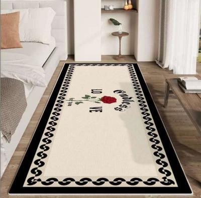 Cina Dream Roses Delicate Crystal Velvet Bedroom Floor Carpets Washable 80*160cm in vendita