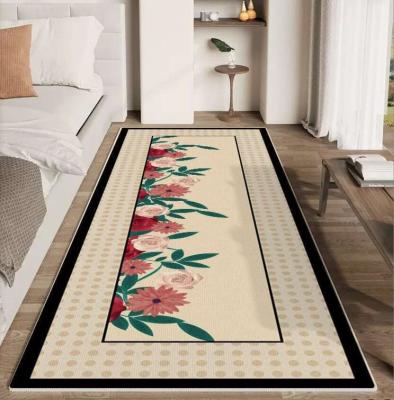 Cina Classic Fragrant Flower Crystal Velvet Bedroom Floor Carpets 120*200cm in vendita