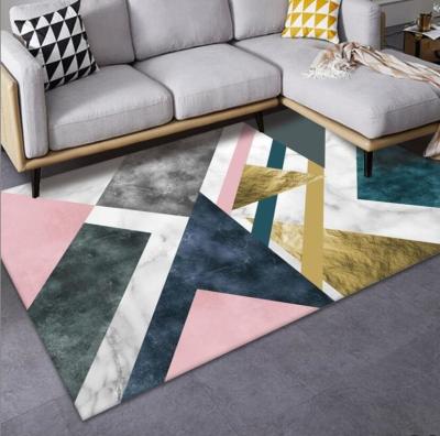 中国 Tree Leaf And Geometric Pattern Living Room Floor Carpet Special Style 販売のため