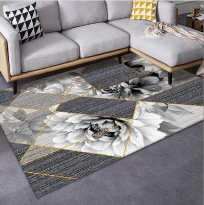 中国 Tree Leaf And Geometric Pattern Living Room Floor Carpet Special Style 販売のため