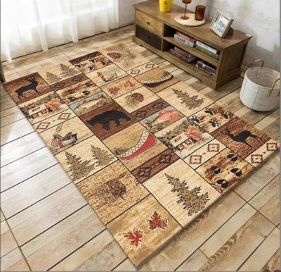 China 80*200cm Living Room / Hotel Carpet With American Style Animal And Flower Ethnic Style en venta