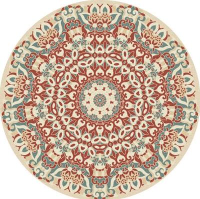 Cina Antico stile etnico Soggiorno tappeti da terra Fibra di poliestere 80*80cm in vendita