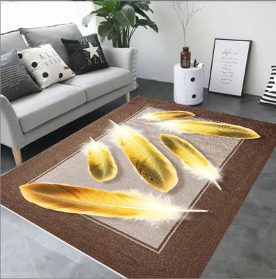 Cina 160*250cm Rectangle Living Room Floor Carpets By 3D Printed Feather Pattern in vendita
