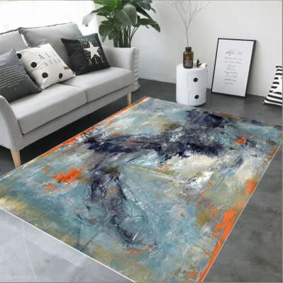 Cina 3D Printed Feather Abstract Pattern Living Room Floor Carpets 200*300cm in vendita