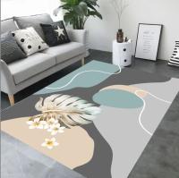 China 3D Printed Feather Abstract Pattern Living Room Carpet 200x300cm Polyester for sale