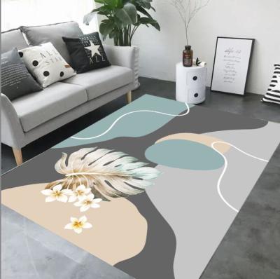 Cina 3D Printed Feather Abstract Pattern Living Room Floor Carpets 200*300cm in vendita