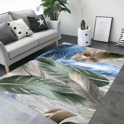Cina 3D Printed Feather Abstract Pattern Living Room Floor Carpets 200*300cm in vendita