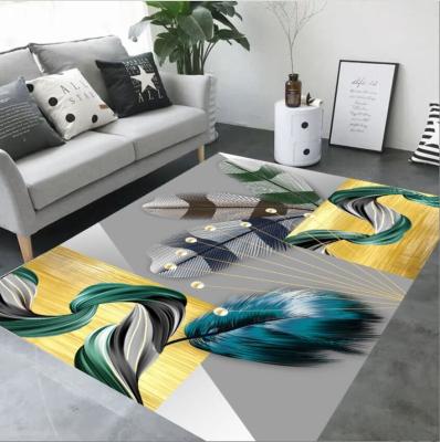 Cina 3D Printed Feather Abstract Pattern Carpets for Living Room Floor, Sofa and Bedroom in vendita