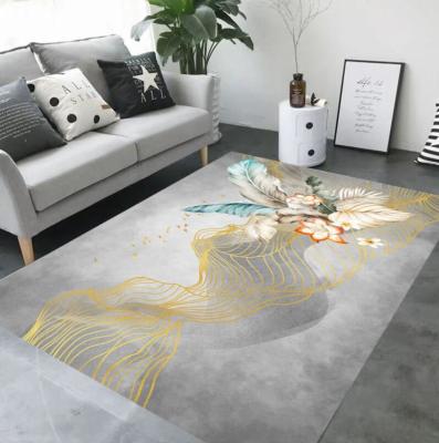 Cina 3D Printed Feather Abstract Pattern Carpets for Living Room Floor, Sofa and Bedroom in vendita