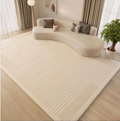 Cina Japanese Wabi-Sabi Stripes Warm Color System Pattern Carpets For Living Room Floor, Sofa And Bedroom in vendita