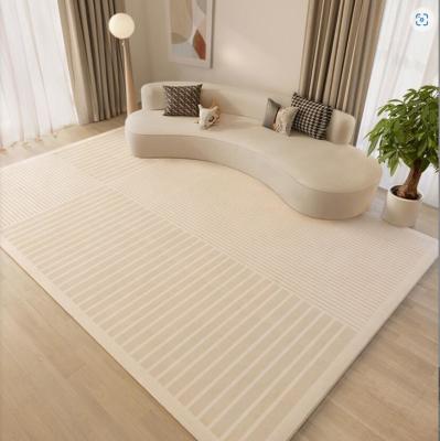 Cina Japanese Wabi-Sabi Stripes Warm Color System Pattern Carpets For Living Room Floor, Sofa And Bedroom in vendita