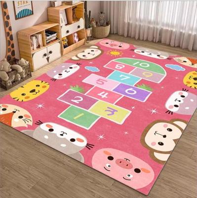 Cina Cartoon Number Grid Carpets For Living Room Children Playroom 120*160cm in vendita