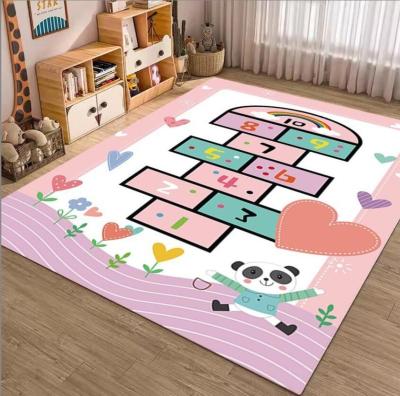 Cina Cartoon Number Grid Carpets For Living Room Children Playroom 120*160cm in vendita