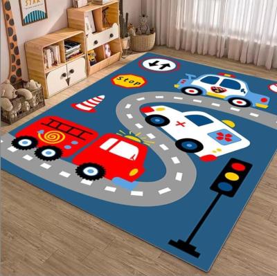 Cina Cartoon Number Grid Carpets For Living Room Children Playroom 120*160cm in vendita
