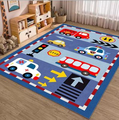 Cina Cartoon Number Grid Carpets For Living Room Children Playroom 120*160cm in vendita