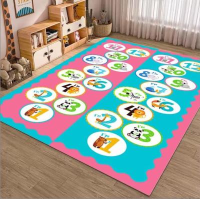 Cina Cartoon Number Traffic Carpets For Living Room Floor, Children Playroom Rug in vendita