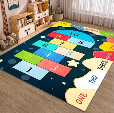 Cina Cartoon Number Traffic Carpets For Living Room Floor, Children Playroom Rug in vendita