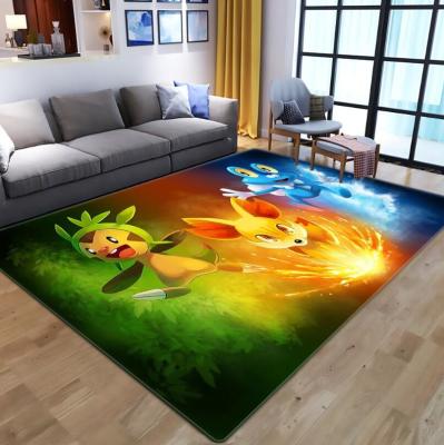Cina New Style Pokemon Cartoon Children's Crystal Velvet Living Room, Bedroom Living Room Floor Carpets in vendita