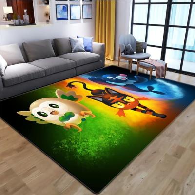 Cina New Style Pokemon Cartoon Children's Crystal Velvet Living Room, Bedroom Living Room Floor Carpets in vendita