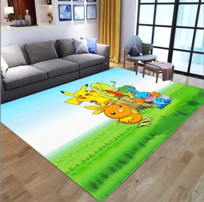 Cina New Style Pokemon Cartoon Children's Crystal Velvet Living Room, Bedroom Living Room Floor Carpets in vendita