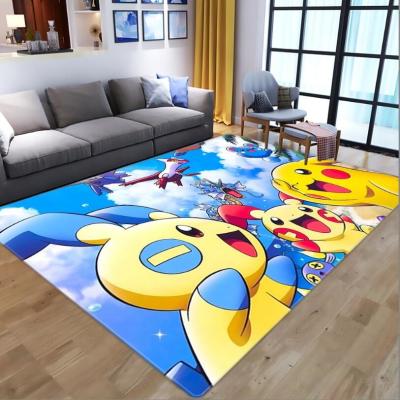 Cina New Style Pokemon Cartoon Children's Crystal Velvet Living Room, Bedroom Living Room Floor Carpets in vendita