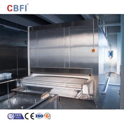 Cina 1000KG/H Quick Tunnel Freezer IQF Fresco Bloccaggio Istantaneo Congelamento Attrezzatura Per Pesce Carne Di Maiale in vendita