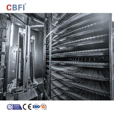 Cina Congelatore rapido a spirale della fabbrica centrale industriale del forno per la linea congelata delle crostate dell'uovo della pizza del croissant in vendita