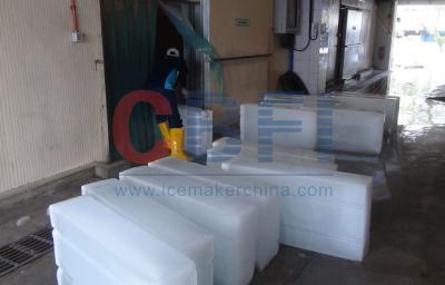 Cina Macchina su misura della macchina per ghiaccio del blocco 1 tonnellata - un refrigerante R404a/R507 da 100 tonnellate in vendita