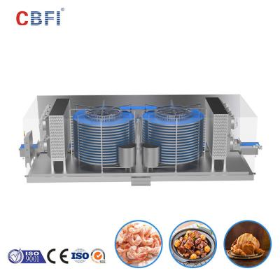 Cina attrezzatura di refrigerazione a forma di scatola intelligente del congelatore del congelatore di spirale del doppio di 800kg/H IQF in vendita