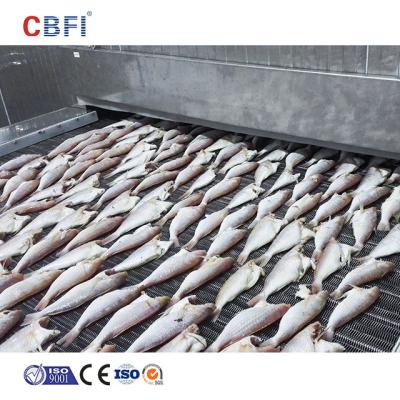 Cina Cintura trasportatrice a galleria di raffreddamento di IQF Macchina di congelamento per pizza Tart Tasta congelatori tunnel in vendita