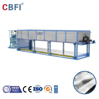 Cina CE/ISO 220V/50Hz macchina per blocchi di ghiaccio a raffreddamento diretto con controllo PLC dell'evaporatore in acciaio inossidabile in vendita