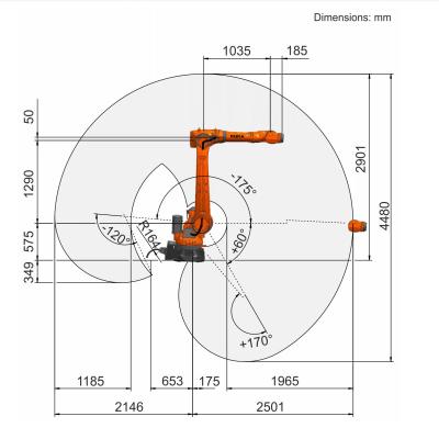 中国 KR50 6軸線は自動にパレットで運搬することを溶接するためにKukaのロボットを使用した 販売のため
