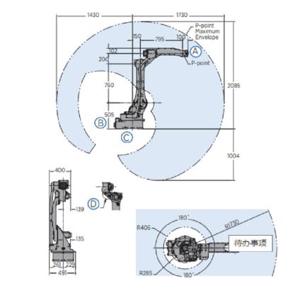 中国 YASKAWA GP20はYRC1000コントローラーが付いている工業用ロボットの腕を25 KG Playload使用した 販売のため