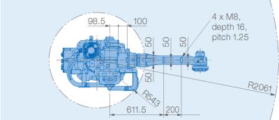 中国 一突きおよび場所80kgのペイロード2061mmの腕のロボットのための工業用ロボットの腕YASKAWA MPL80 II 販売のため