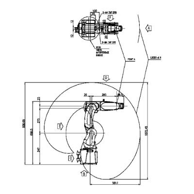 Cina 6 che l'asse ha utilizzato il braccio Hyundai HH4 del robot di ABB selezionano e dispongono il robot di trasporto con palette in vendita