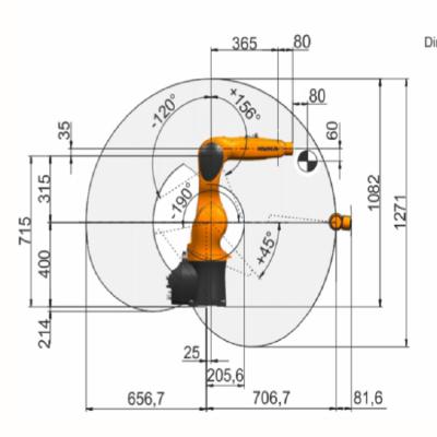 Cina IP54 ha utilizzato il robot di Kuka con la pinza di presa per il braccio del robot del posto e della scelta in vendita