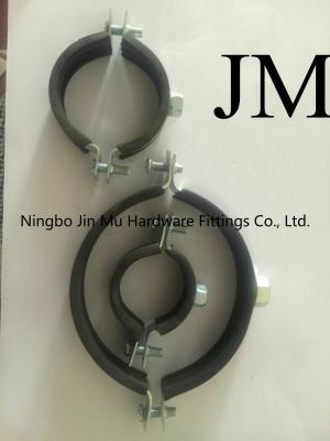 China 2 Inch Ceiling / Wall Mounted Pipe Support Clamps With Rubber M6 x 20 Locking Screw for sale