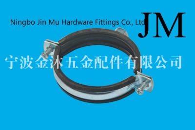 China 4 1/2 Zoll-Metallrohrhalter-Klammern mit Gummi verhindern den galvanisierten Rost zu verkaufen